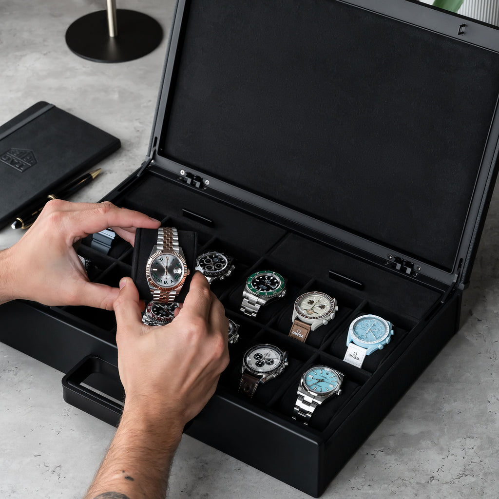 Noir Mackenzie Watch Case – 12 Watches – IFL Watches