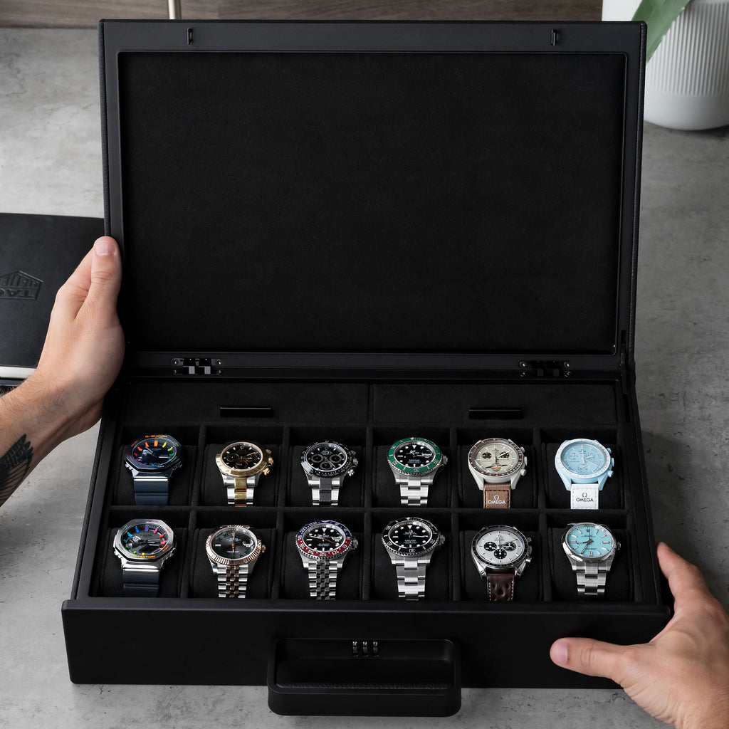 Noir Mackenzie Watch Case – 12 Watches – IFL Watches