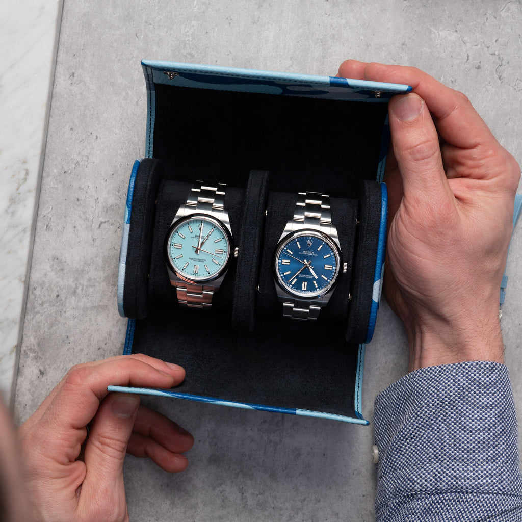 Azure Camo Watch Roll – Two Watches – IFL Watches