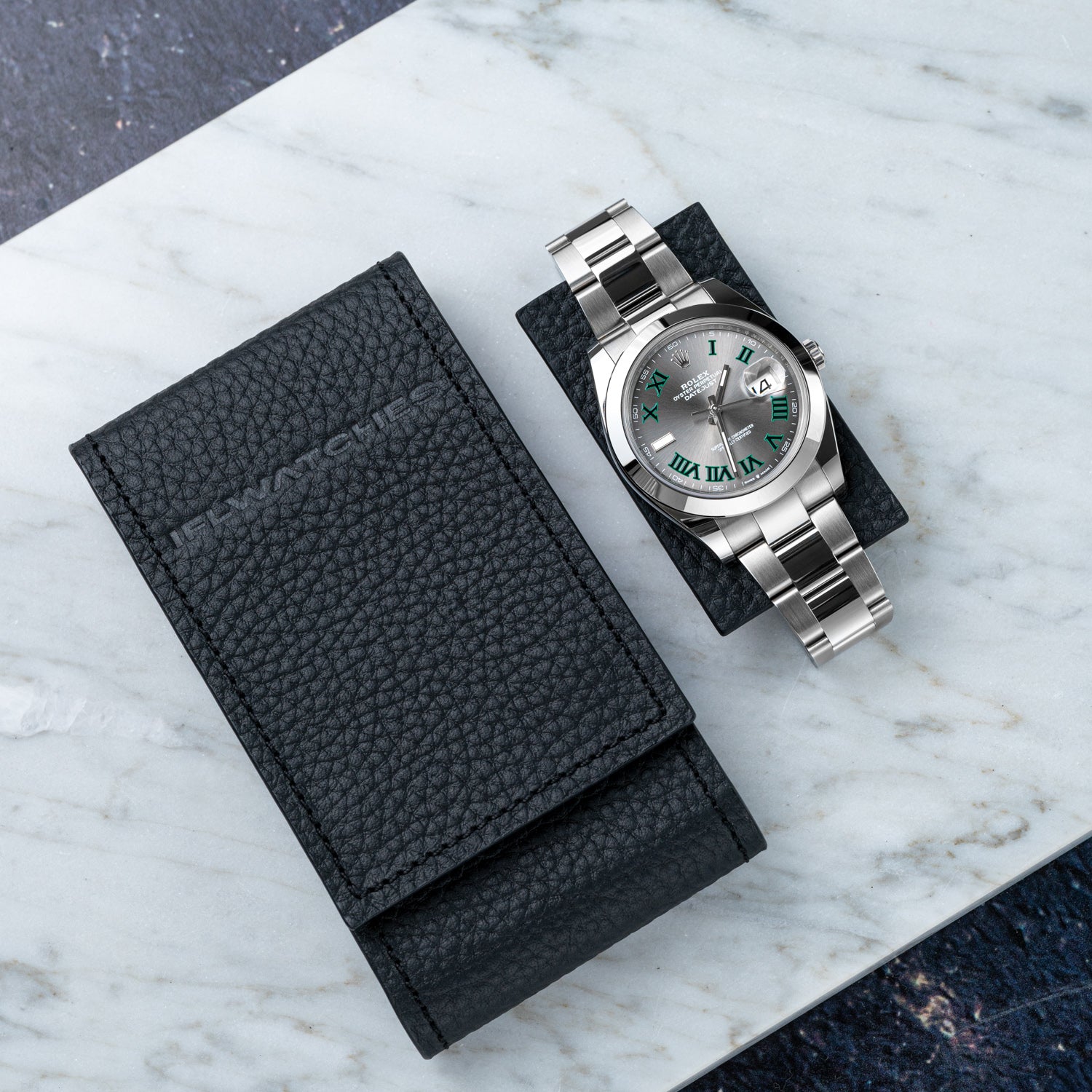 Noir Chronovault Leather Watch Pouch – IFL Watches