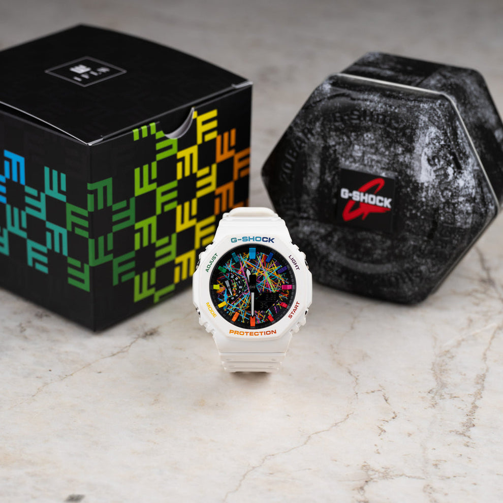 G-Shock CasiOak White Freak Rainbow – Limited Edition – IFL Watches